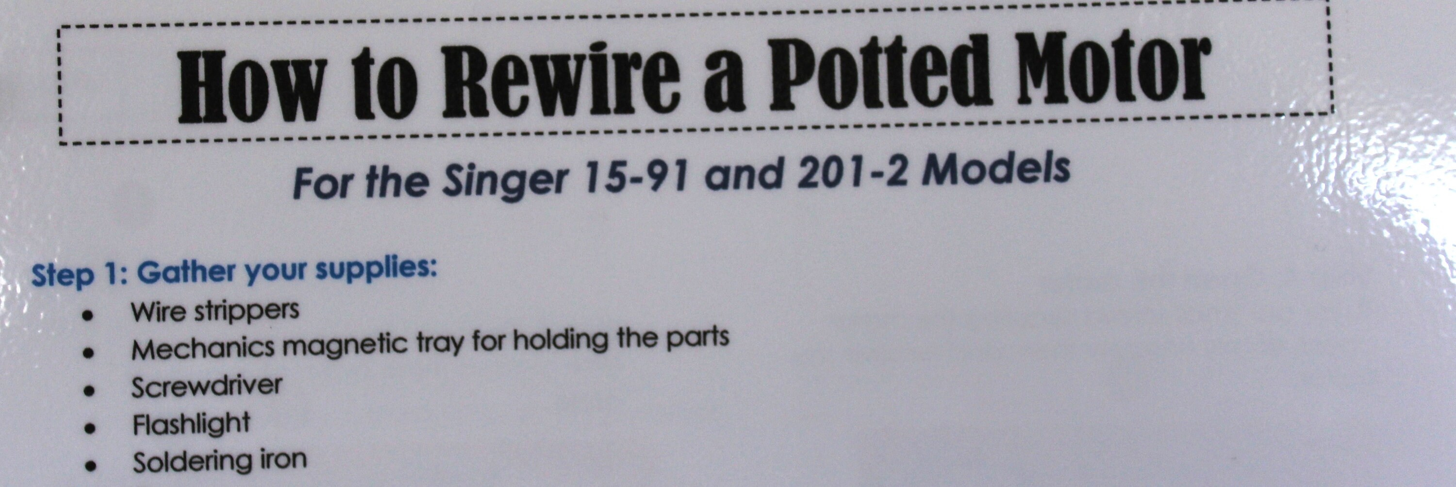 How to Rewire a Potted Motor Printable Cheat Sheet/reference Sheet ...