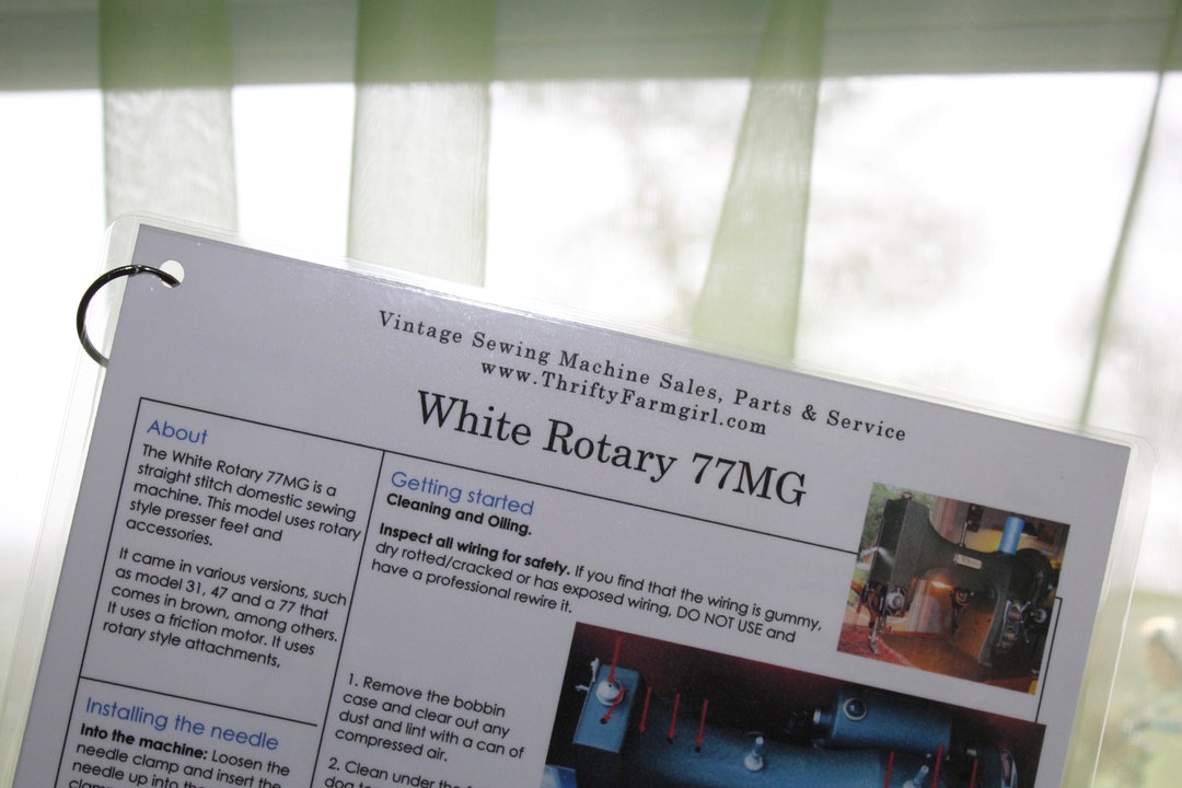 White Rotary 77mg-sewing Machine-best SELLING Flashcard Set-how to Use ...