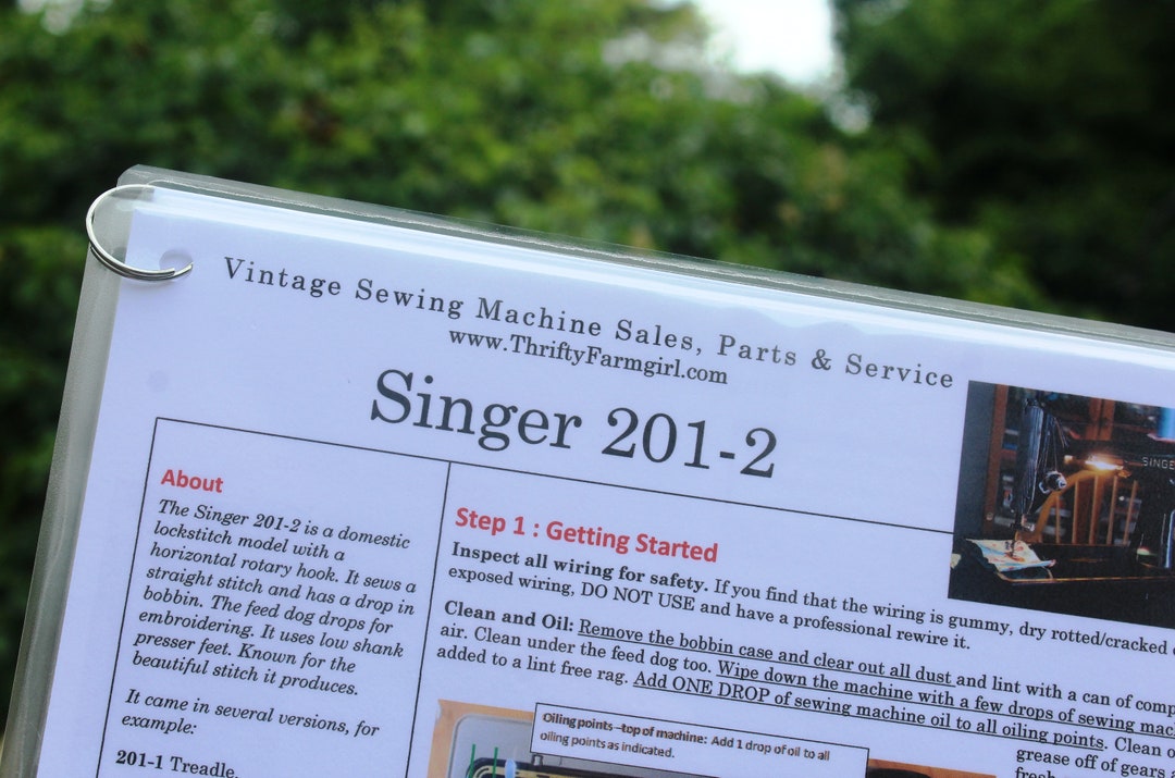 Singer 201-2-sewing Machine-best SELLING Flashcard Set-how to Use ...