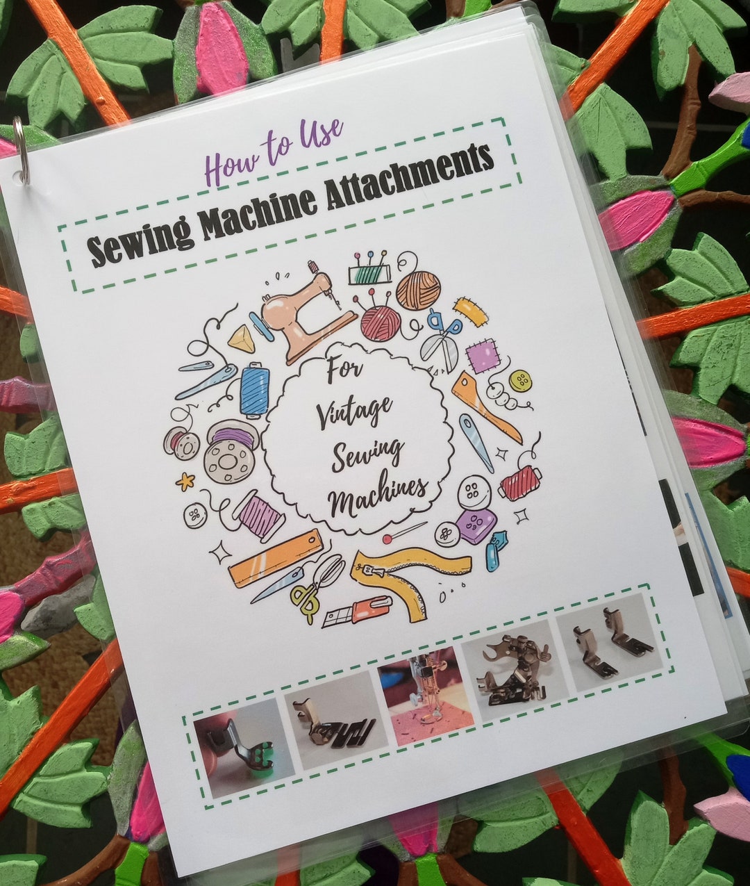 How to Use vintage Sewing Machine Attachments-flashcard Set ...
