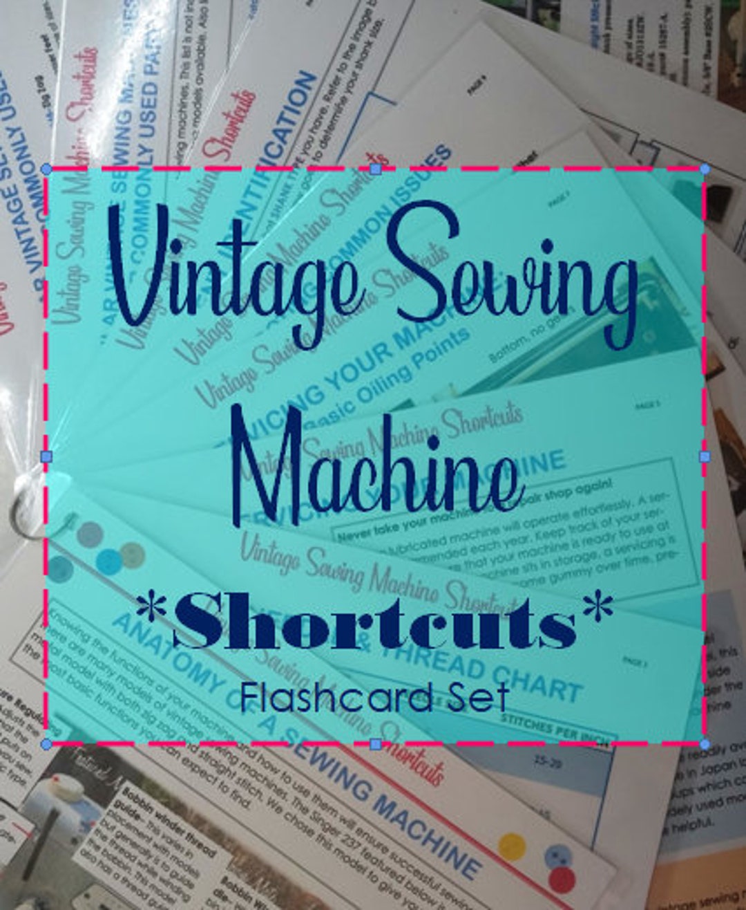 Vintage Sewing Machine Shortcuts FLASHCARD Set How To, Instructions ...