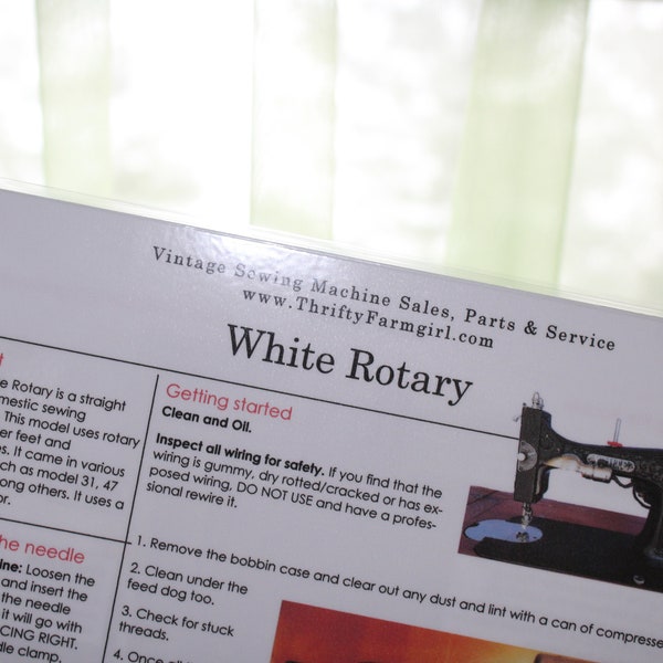 White Rotary Sewing Machine - Etsy