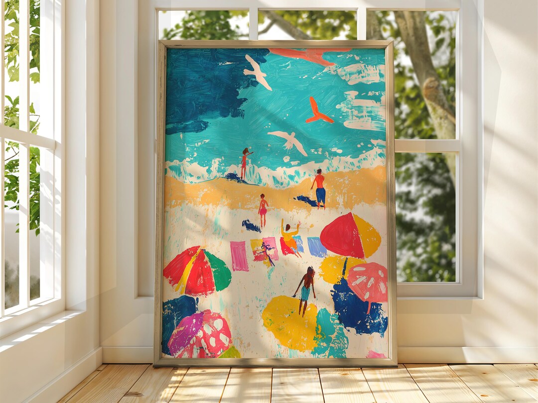 Henri Matisse Style Beach Art - Exhibition Print - Coastal Art Print ...