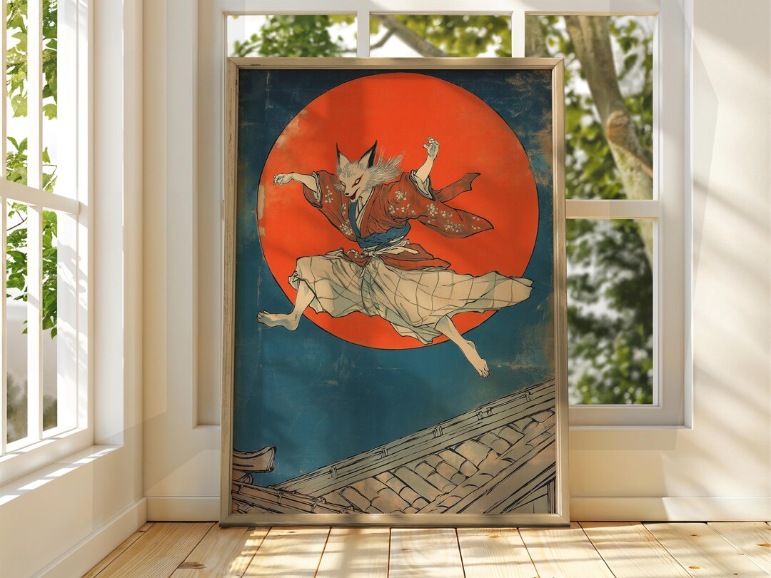 Fox Ninja Art - Ukiyo-e Poster - Utagawa Kuniyoshi Print - Japanese Art ...
