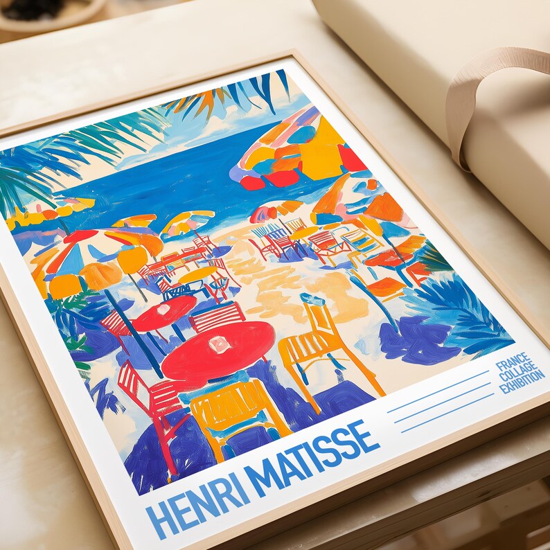 Henri Matisse Beach Cafe Art - Exhibition Print - Coastal Art Print ...