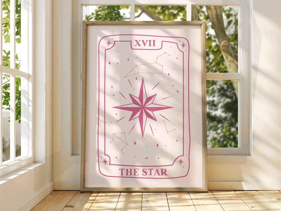 The Star Playing Card Poster - Playing Card Wall Art - Trendy Retro ...