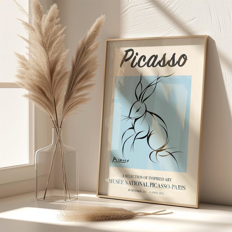 Picasso Rabbit Print - Museum Grade Exhibition Poster - Etsy