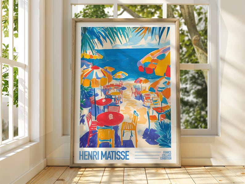 Henri Matisse Beach Cafe Art - Exhibition Print - Coastal Art Print ...