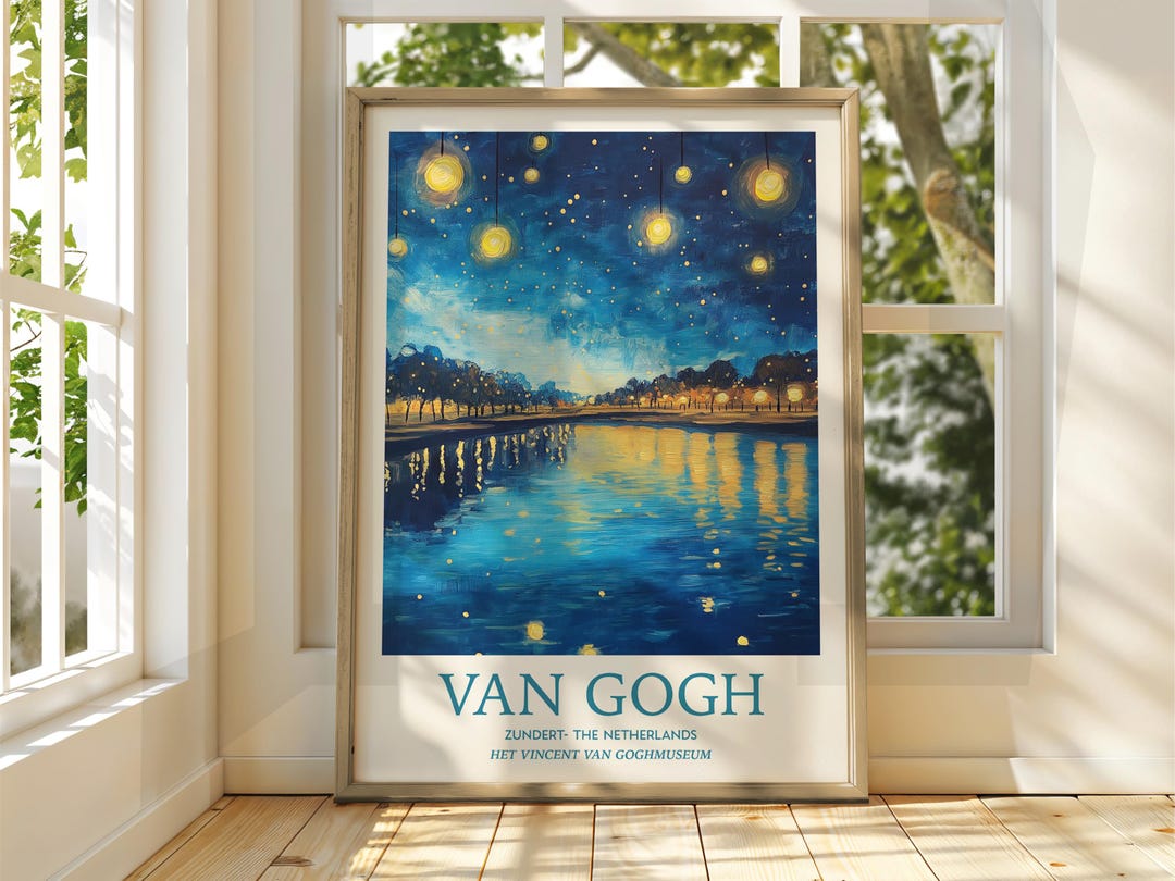 Van Gogh Starry Night Print - Impressionist Art Poster - Etsy