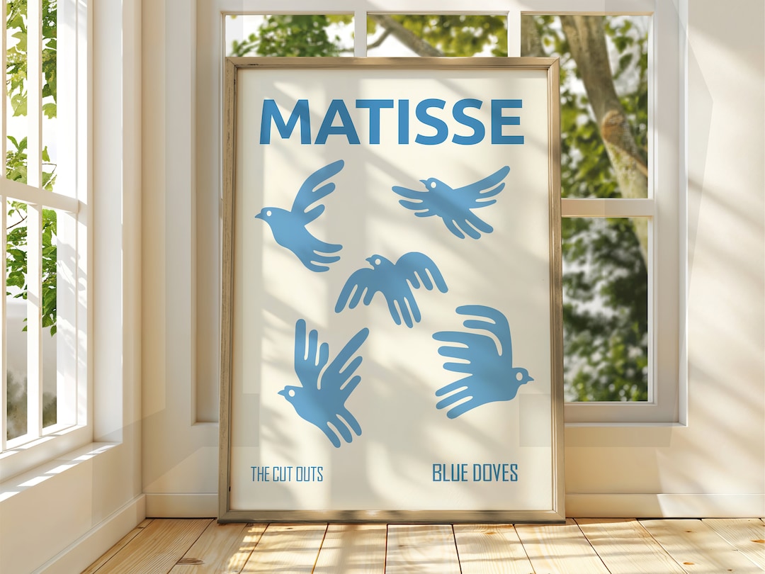 Henri Matisse Blue Doves Poster - Exhibition Poster - Gallery Print ...