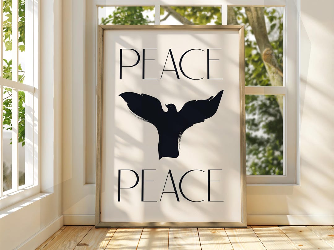 Peace Dove Poster: Positive Affirmation Wall Art - Etsy