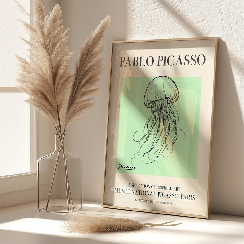 Pablo Picasso Art Exhibition Print Line Art Print Classic Art Picasso ...