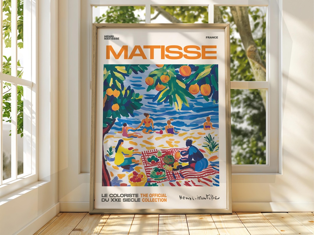 Henri Matisse Style Beach Art - Exhibition Print - Coastal Art Print ...