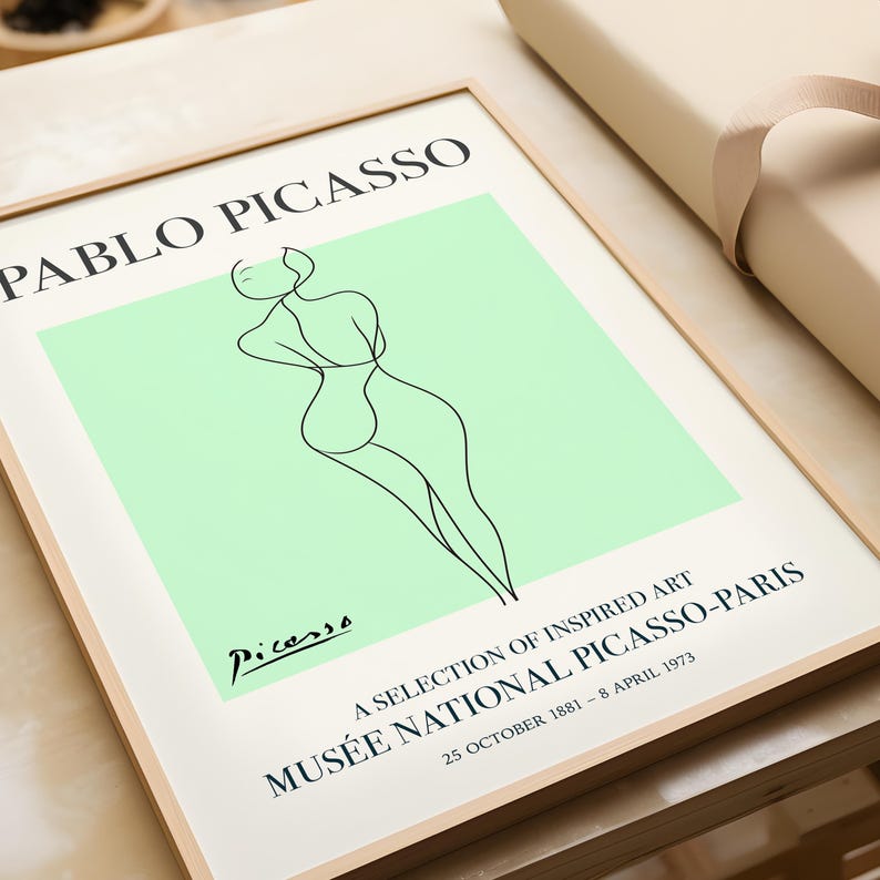 Pablo Picasso Art Exhibition Print Line Art Print Classic Art Picasso ...