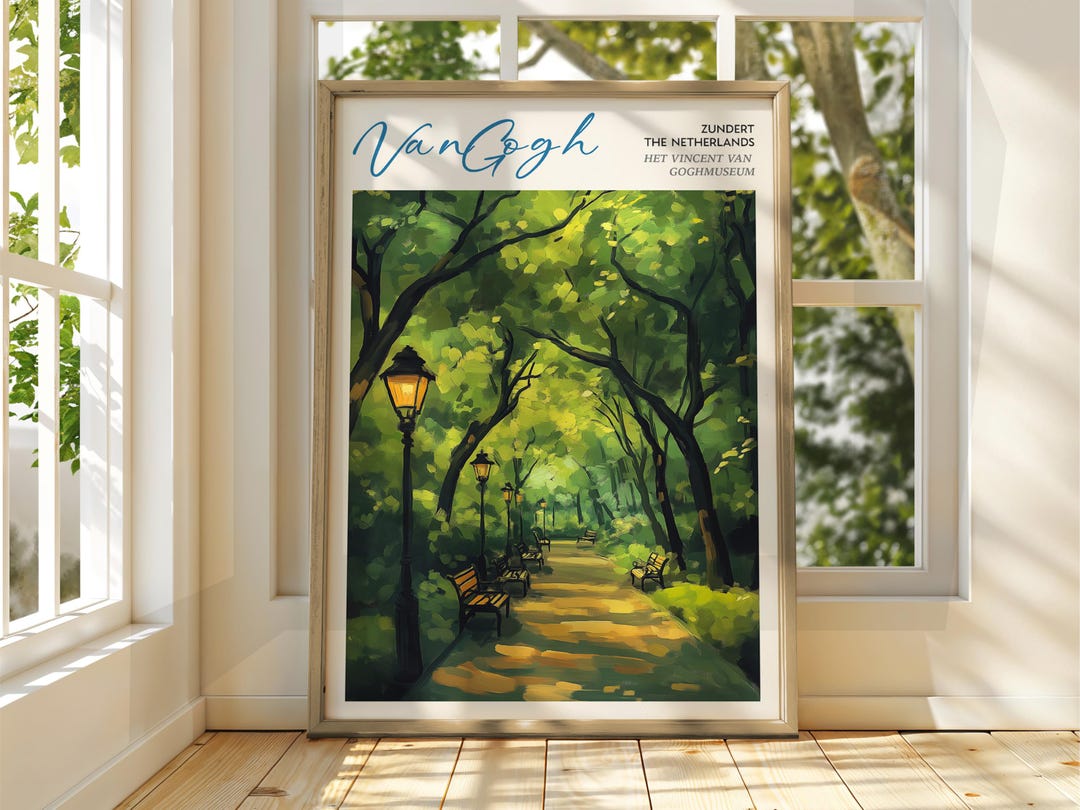 Van Gogh Art Print - Impressionist Park Scene - Etsy