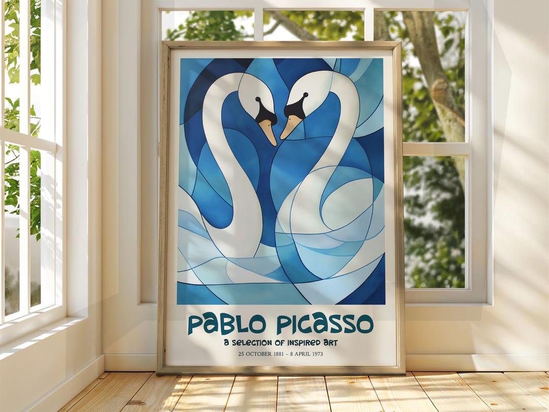 Picasso Swan Art Print – Cubism Surrealism Gallery Poster - Etsy