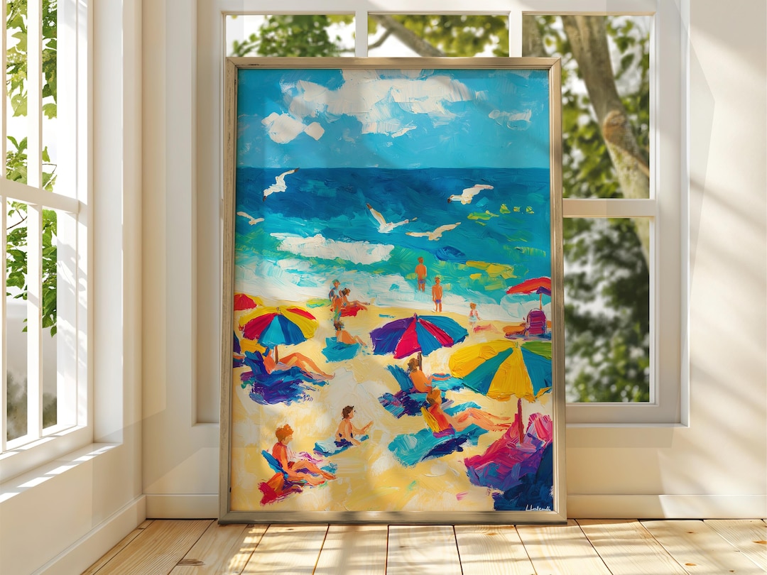 Henri Matisse Style Beach Art - Exhibition Print - Coastal Art Print ...