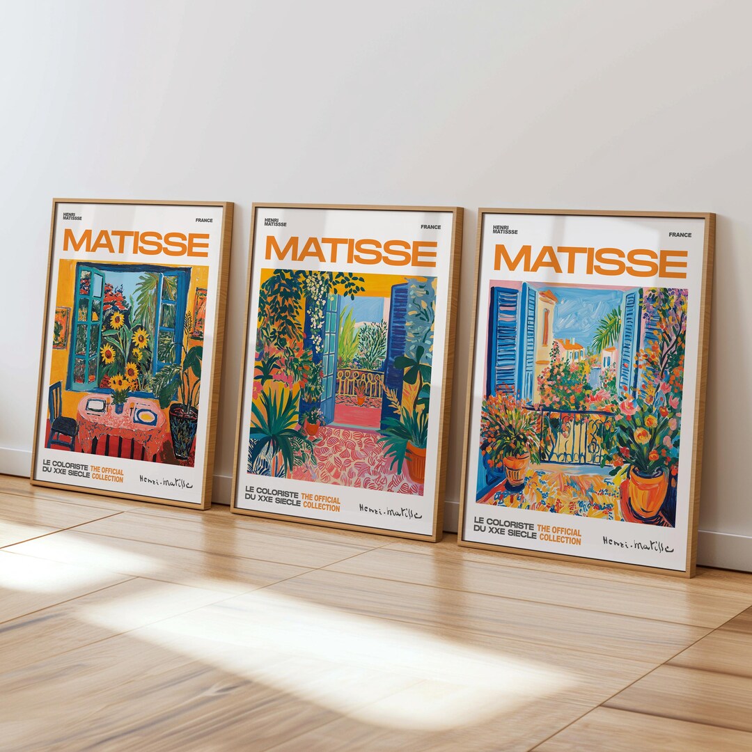 Set of 3 Henri Matisse Posters - Exhibition Poster - Gallery Print ...