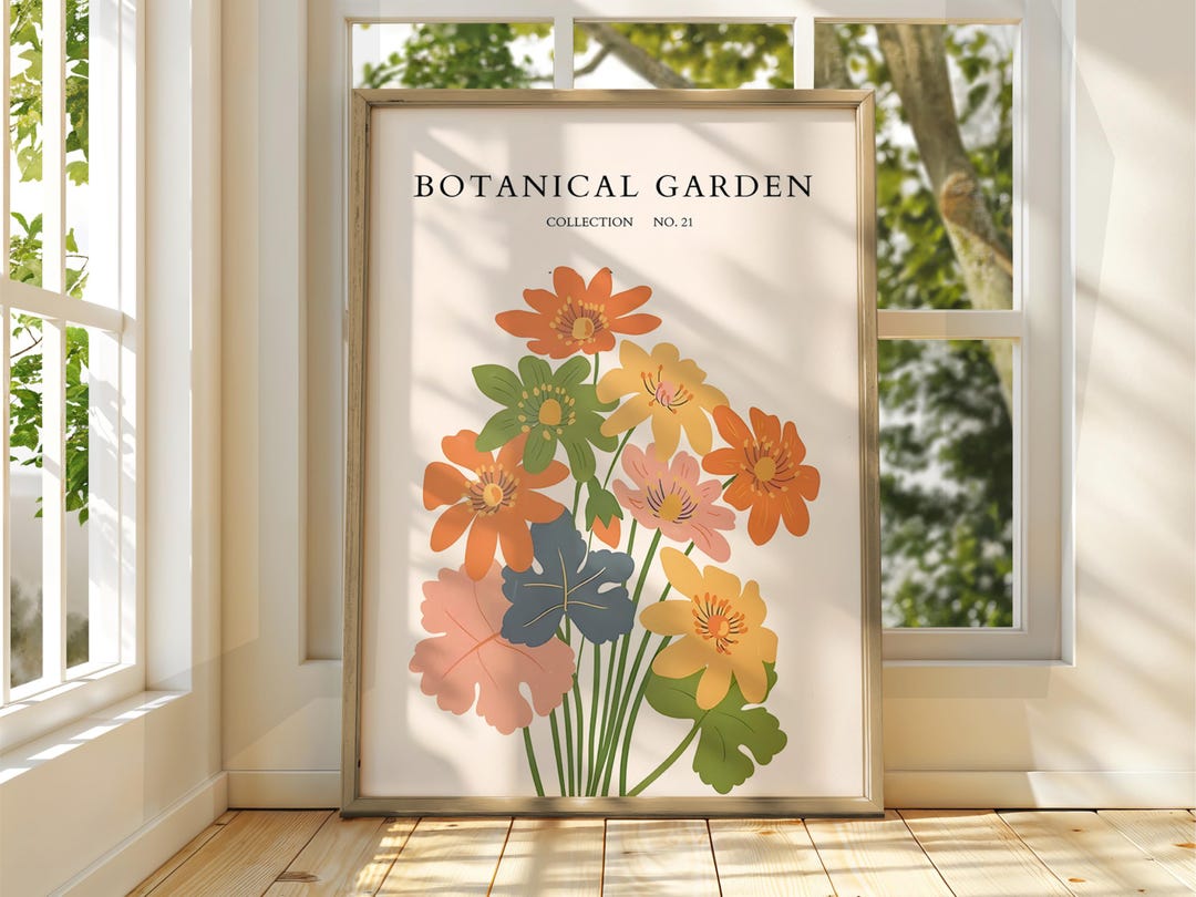 Botanical Garden Flower Print: Floral Exhibition Poster - Etsy