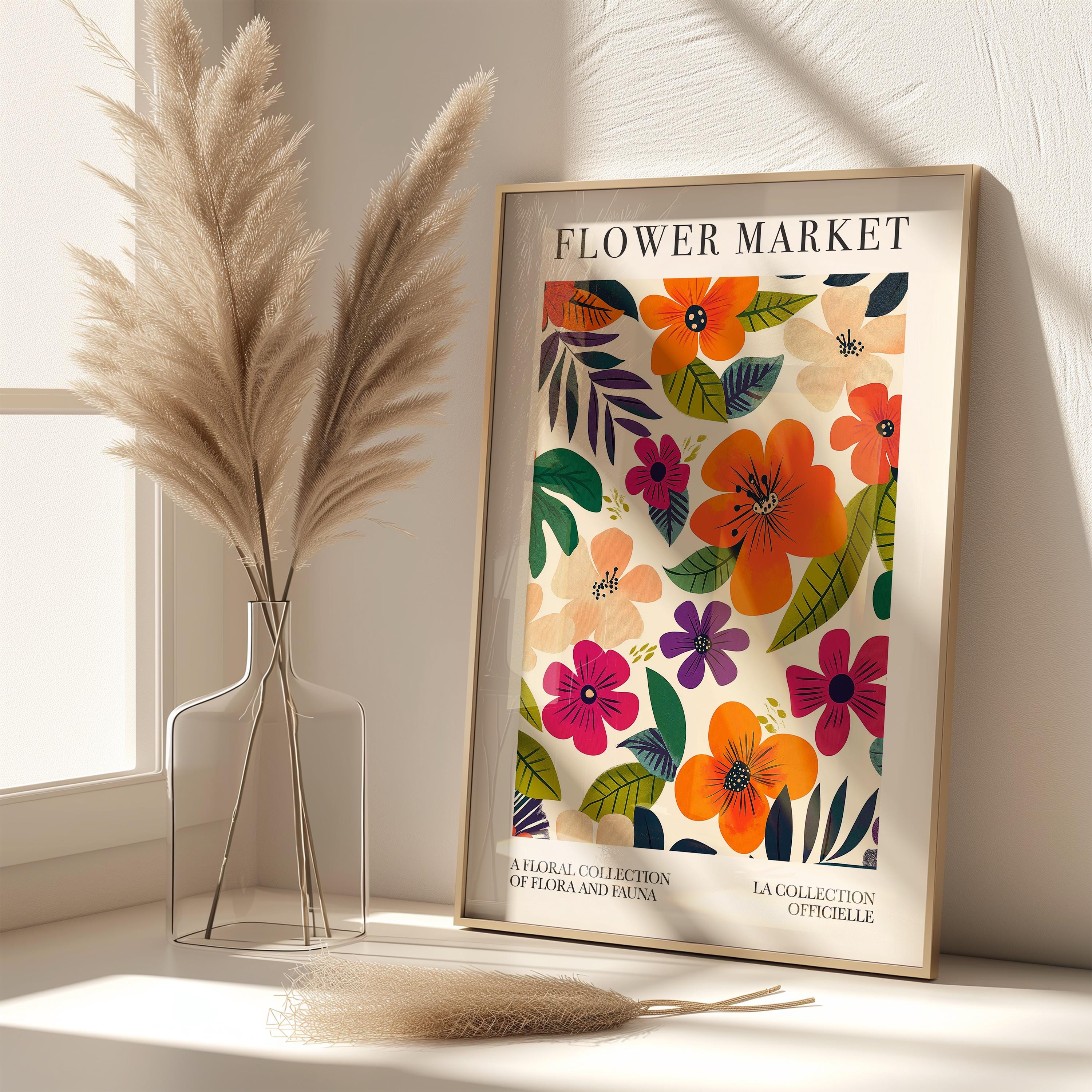 Flower Market Poster - Exhibition Poster - Gallery Print - Flower ...