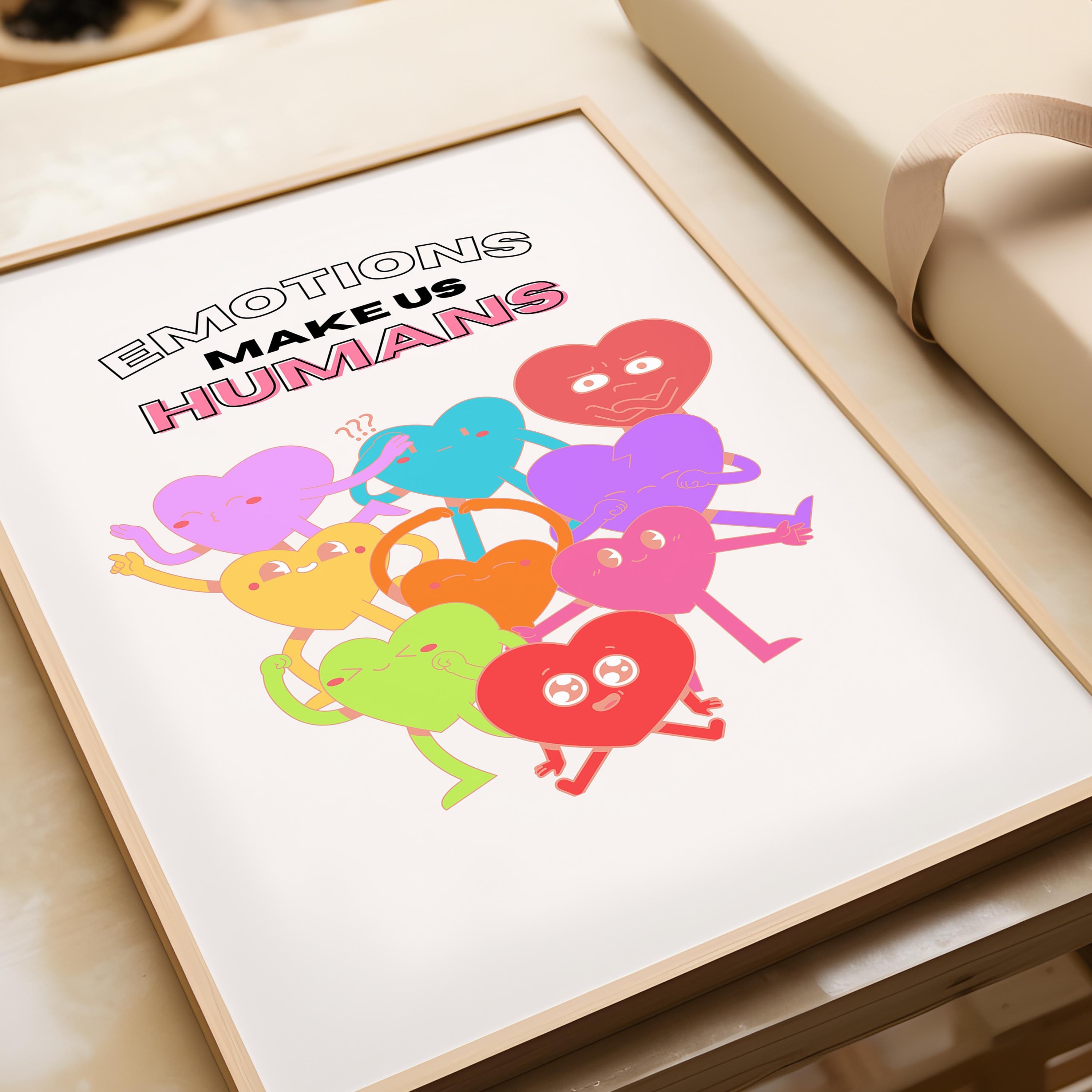Póster "Las emociones nos hacen humanos": Arte mural bohemio y chic ...