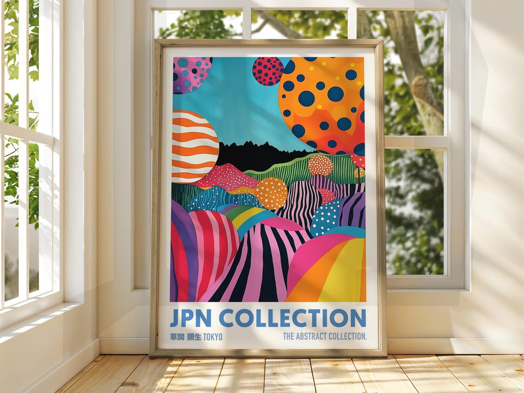 Abstract Dot Poster - Dot Art Poster - Exhibition Poster - Japanese Art ...