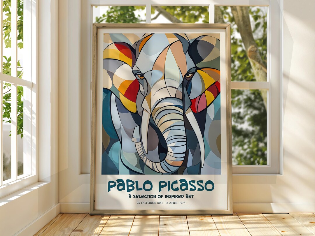 Picasso Elephant Art Print - Cubism Surrealism Gallery Decor - Etsy