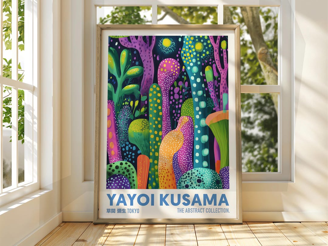 Yayoi Kusama Poster Yayoi Kusama Mountain Art Poster Exhibition Poster ...