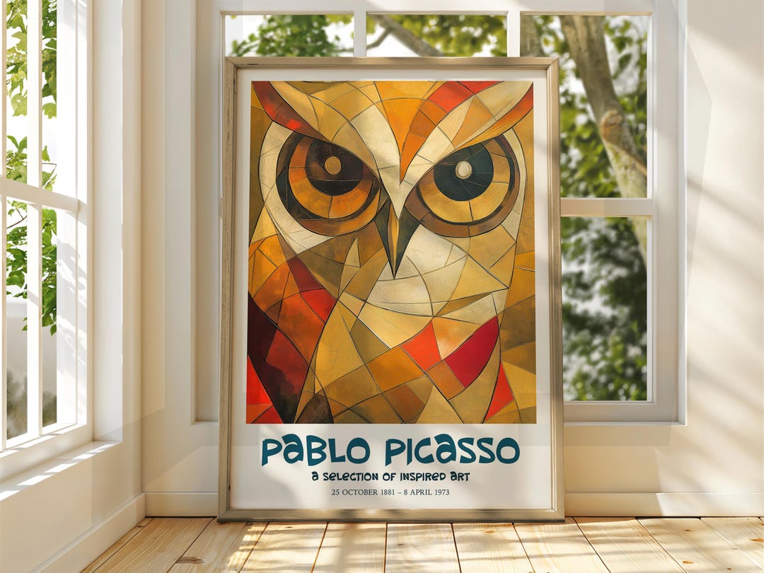 Picasso Owl Art Print – Cubism Surrealism Exhibition Poster - Etsy