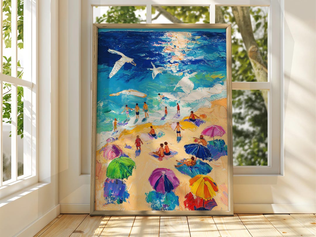 Henri Matisse Style Beach Art - Exhibition Print - Coastal Art Print ...