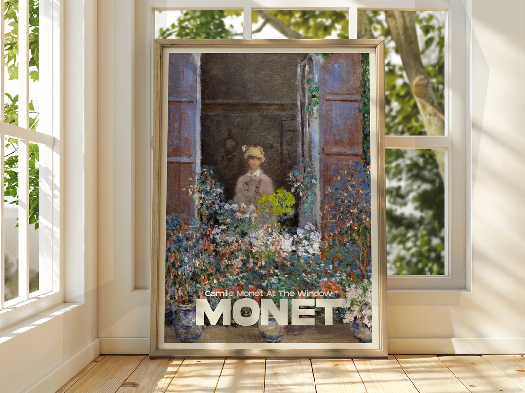 Claude Monet Poster - Camille Monet at the Window Print - Monet Print ...