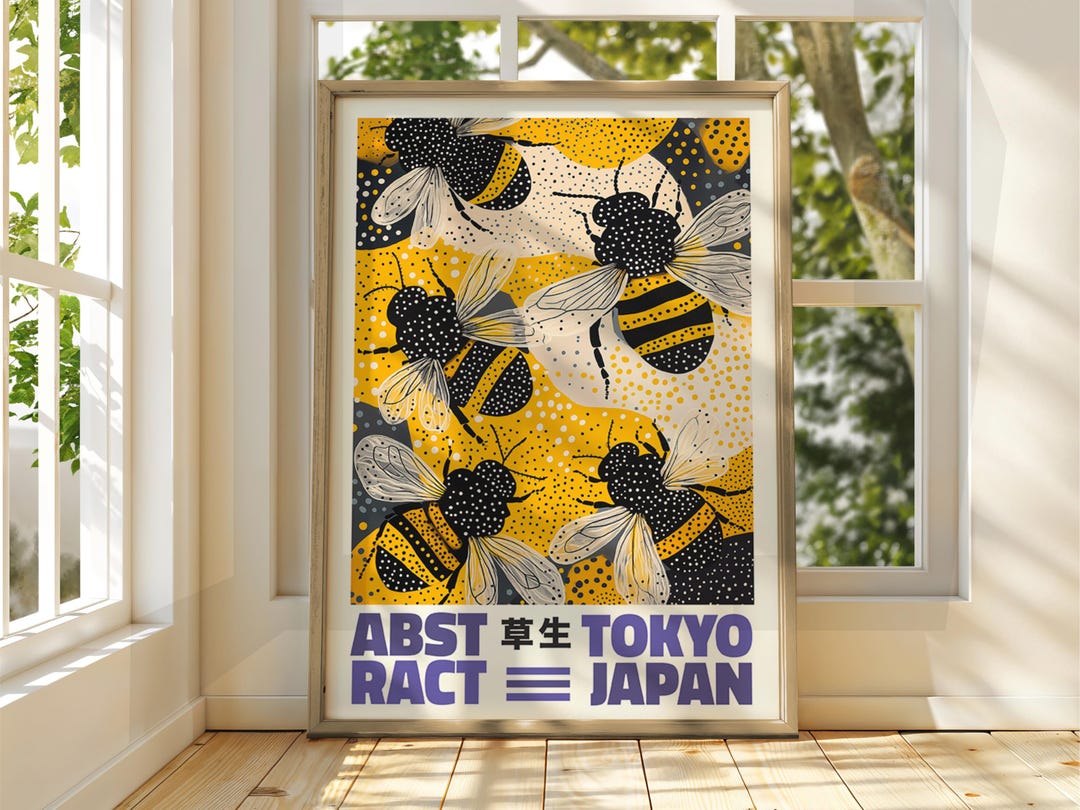 Bumblebee Poster - Bee Art Poster - Exhibition Poster - Japanese Art ...