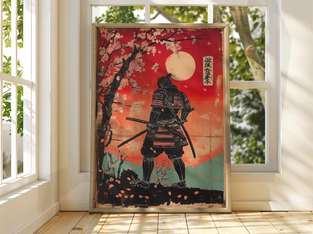 Samurai Ukiyo-e Art Print: Vintage Japanese Poster - Etsy