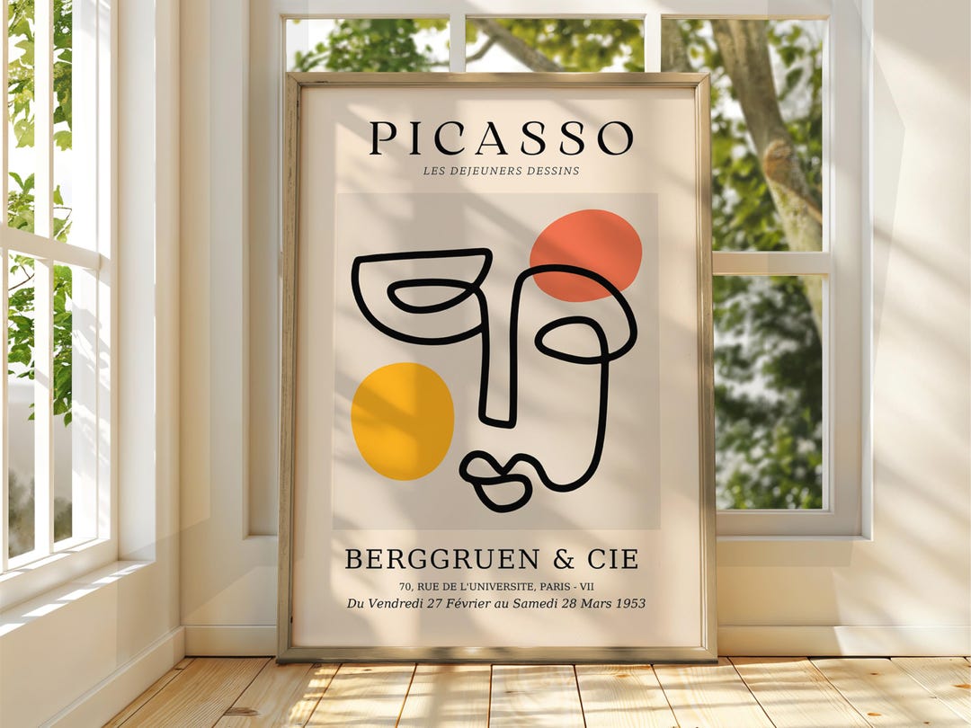 Pablo Picasso Exhibition Art Print: Abstract Line Art Poster - Etsy