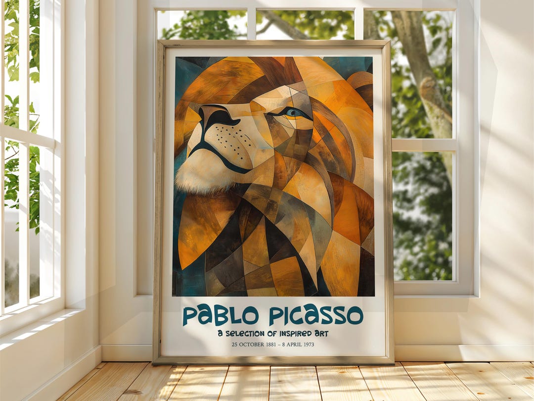 Picasso Lion Art Print – Cubism, Abstract Gallery Wall Decor - Etsy