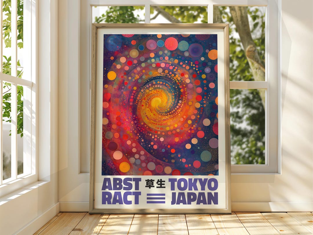 Abstract Dot Poster - Dot Art Poster - Exhibition Poster - Japanese Art ...