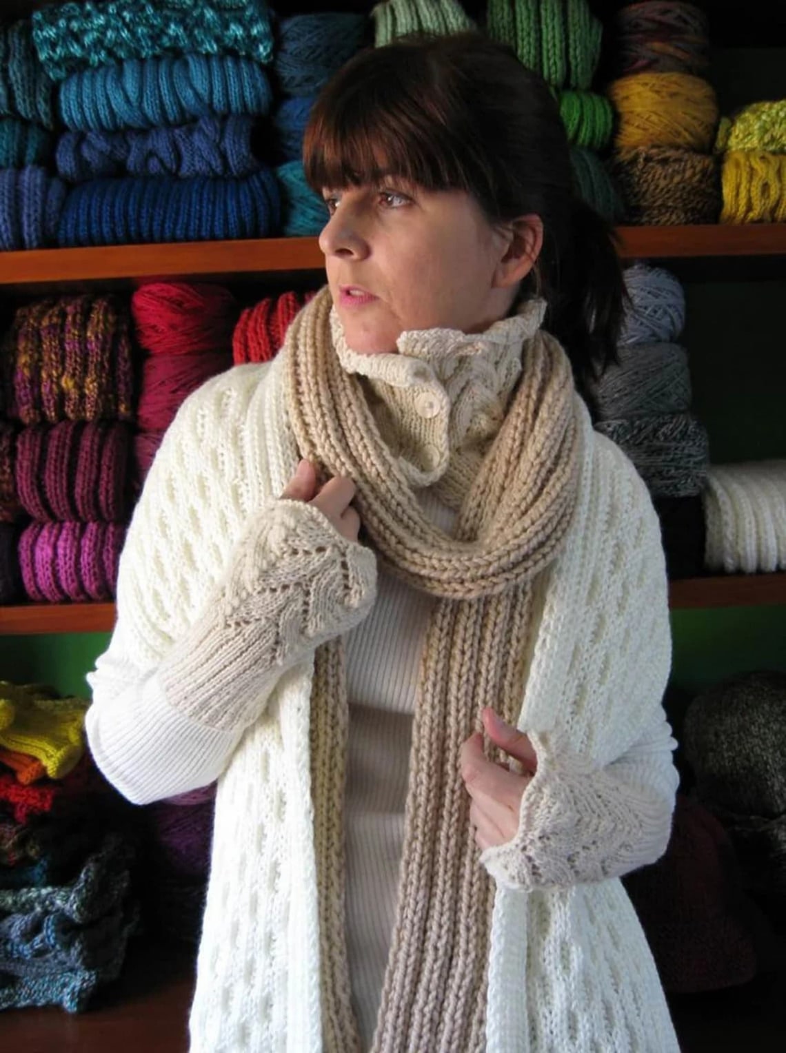 PDF Knitting Pattern: Collared Lace Cowl Instant Download | Etsy