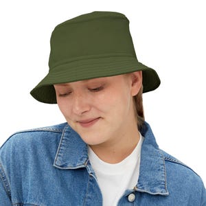 Army Green Bucket Hat, Military Style Headwear, Outdoor Adventure Cap ...