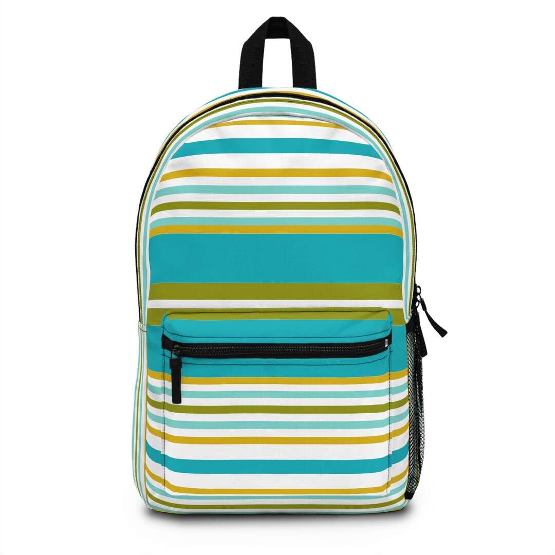 Sky Blue Stripes Backpack: Durable Travel Bag - Etsy