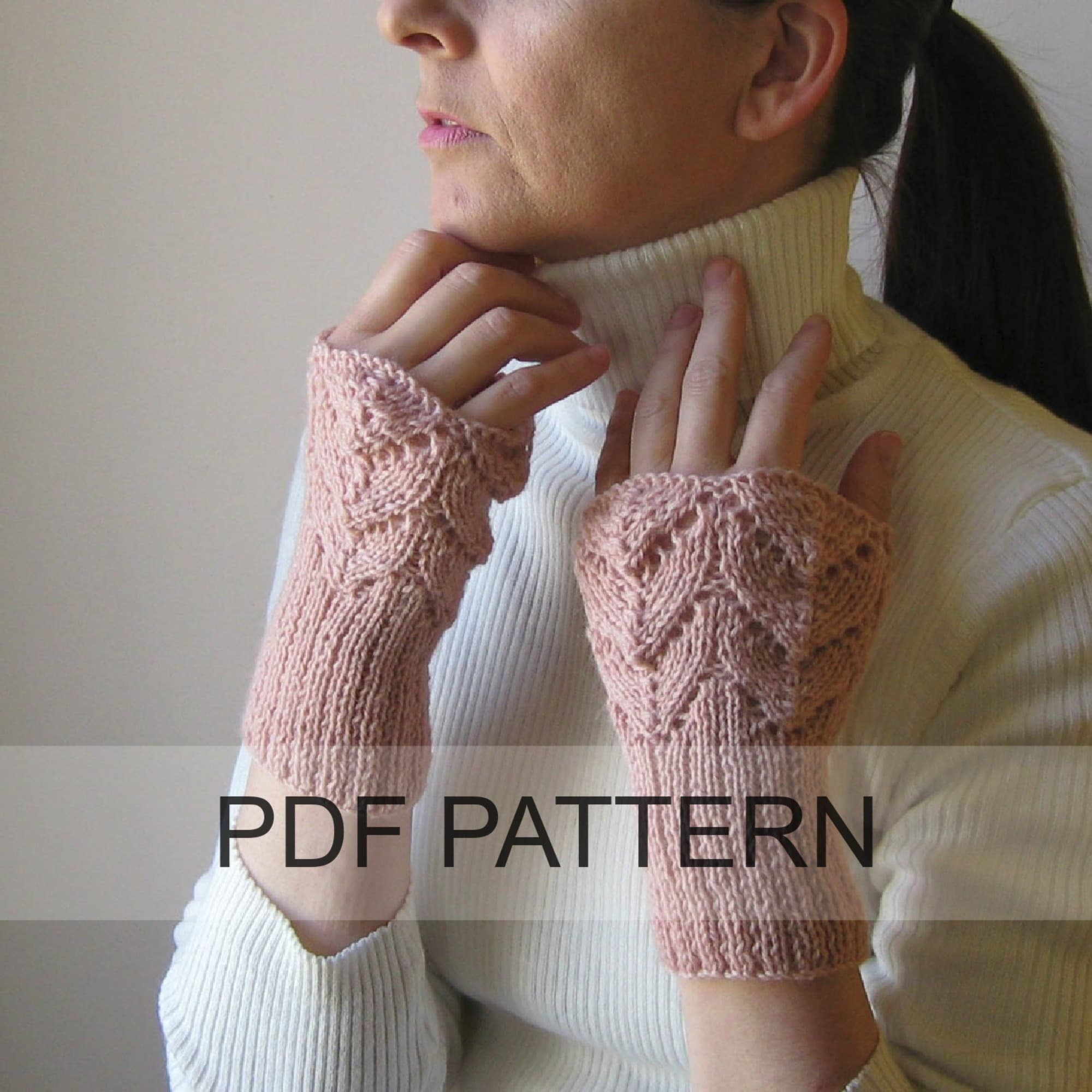 Puños de encaje muñequeras elegantes patrón de tejido PDF - Etsy España