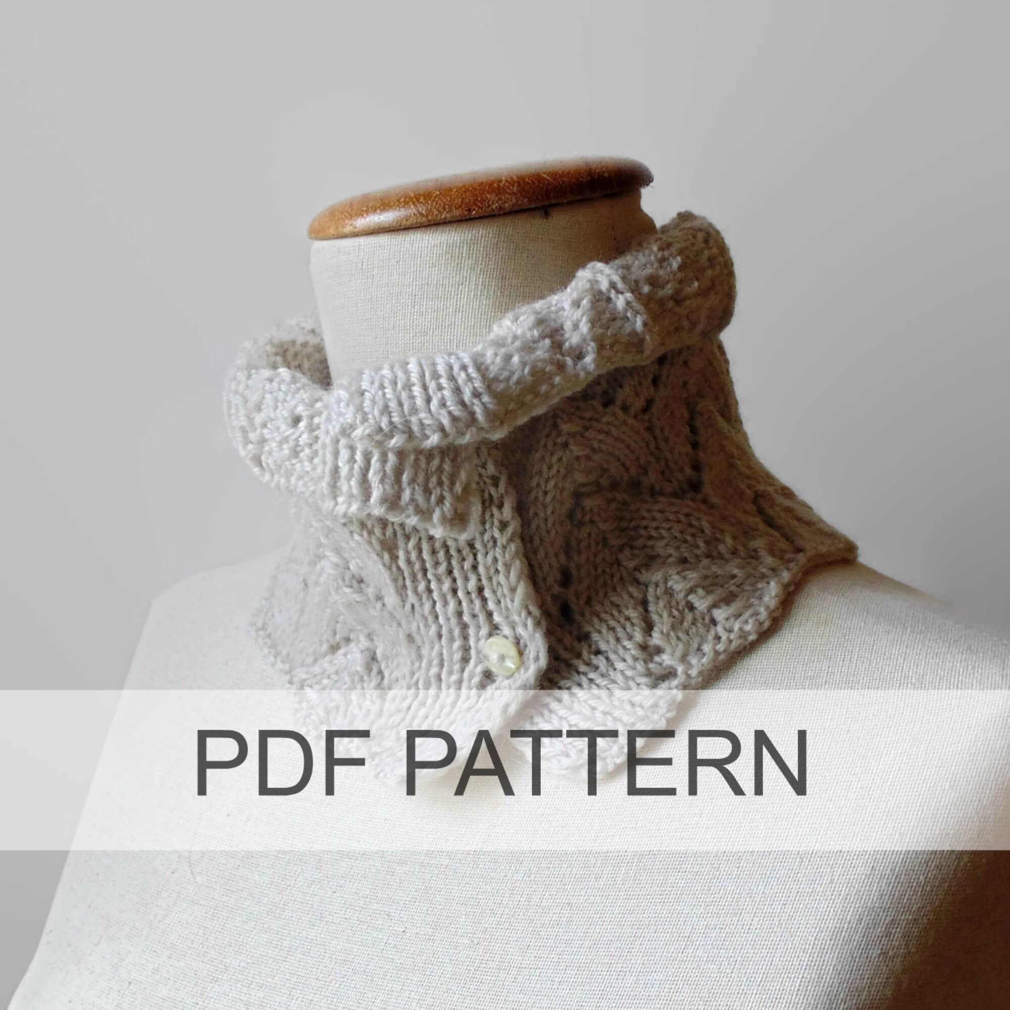 PDF Knitting Pattern: Collared Lace Cowl Instant Download - Etsy
