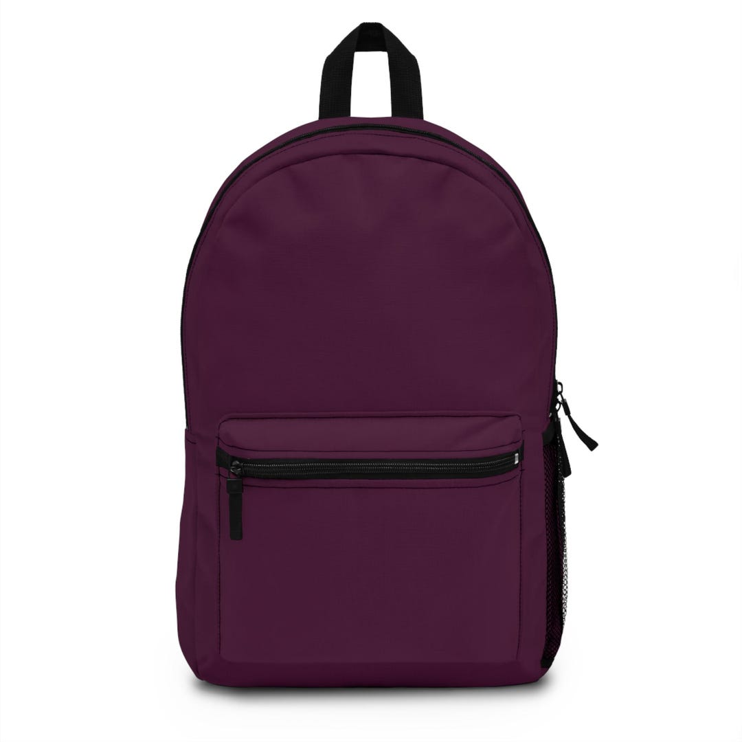Aubergine Backpack: Purple School Bag, Travel Rucksack - Etsy