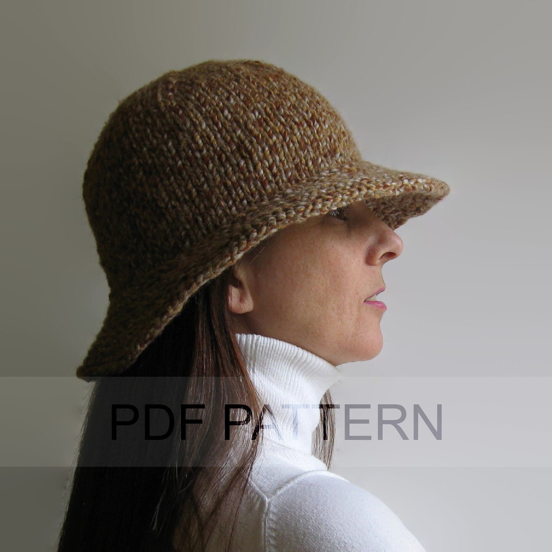 Bucket Hat Knitting Pattern PDF: How to Make a Cloche Hat - Instant ...