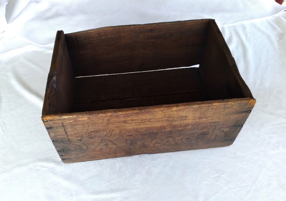 Vintage Wood Box Crate Salmon Columbia River Chef - Etsy