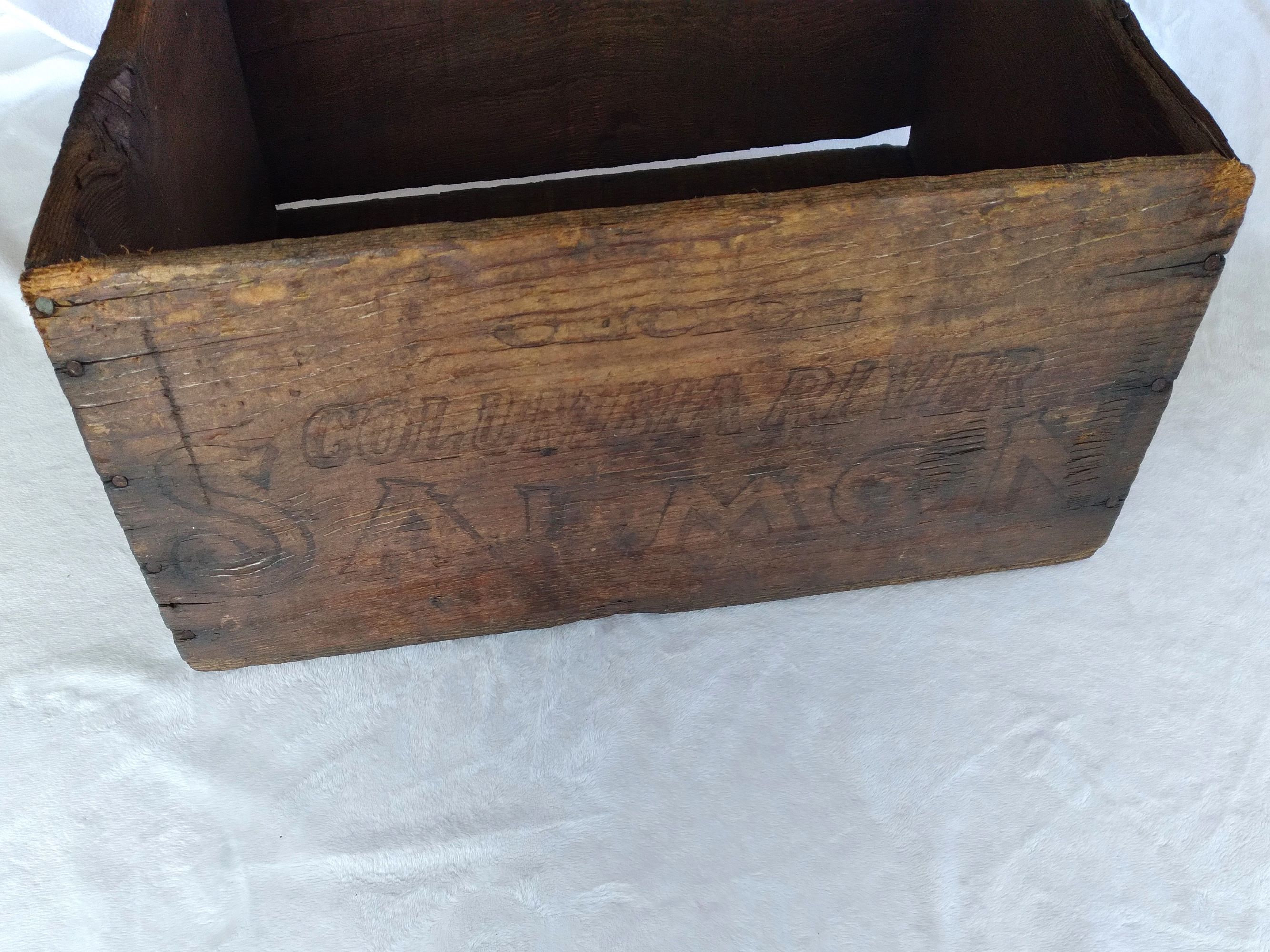 Vintage Wood Box Crate Salmon Columbia River Chef - Etsy
