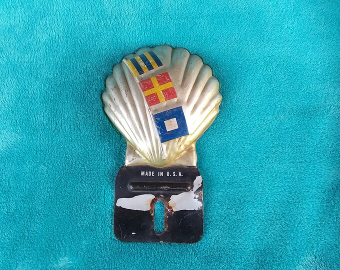 Vintage License Plate Topper Shell Oil Advertising - Etsy