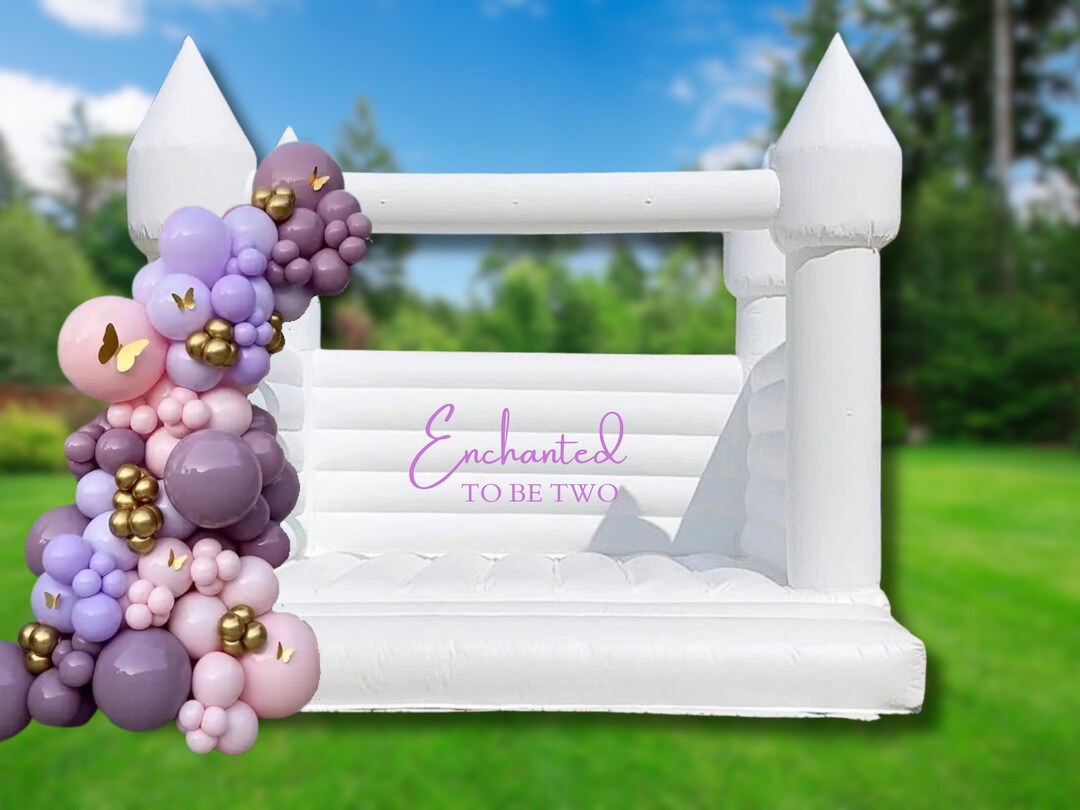 Bounce House Decal Enchanted to Be Two Vinyl Decal Large Vinyl Decal ...