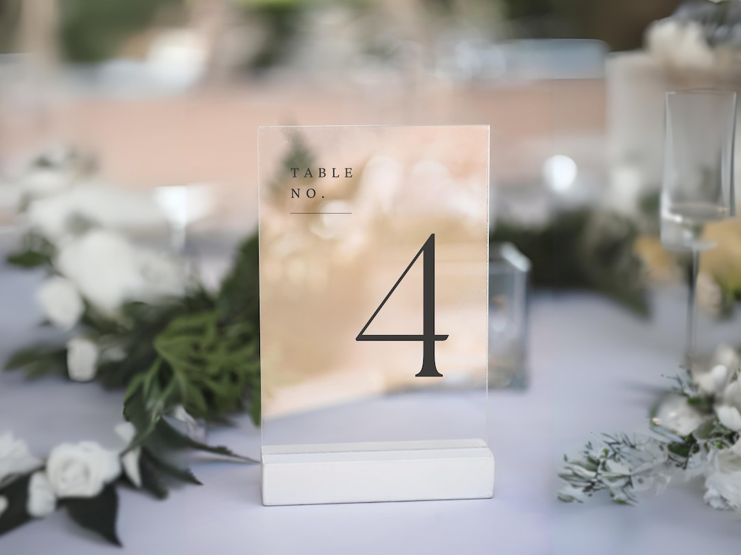 Wedding Signage Vinyl Decals Wedding Table Number Signage Custom ...