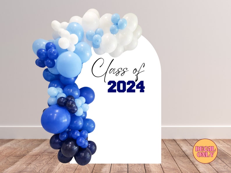 Custom 2024 Graduation Party Backdrop Graduation Vinyl Decal Congrats ...