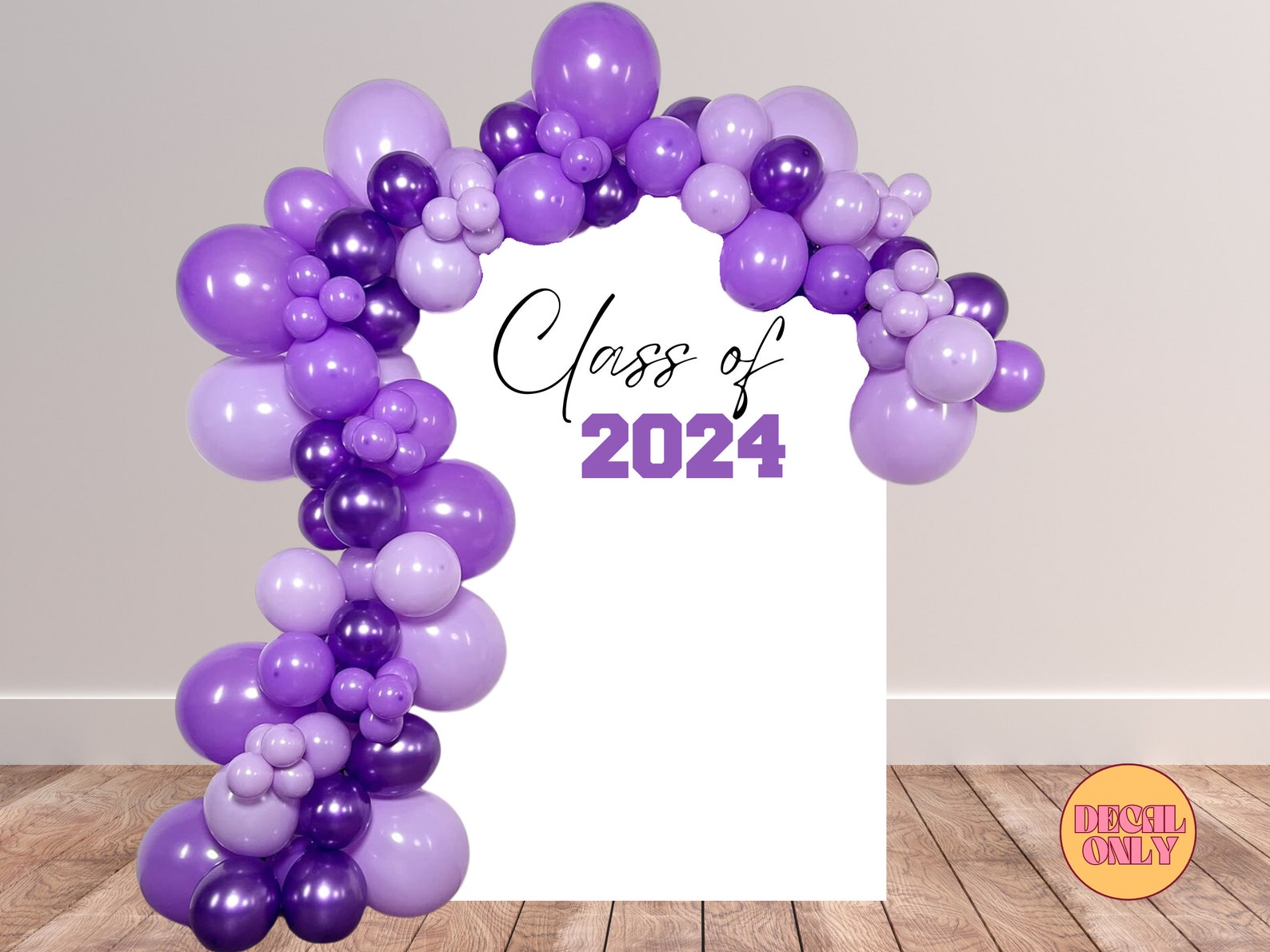 Custom 2024 Graduation Party Backdrop Graduation Vinyl Decal Congrats ...